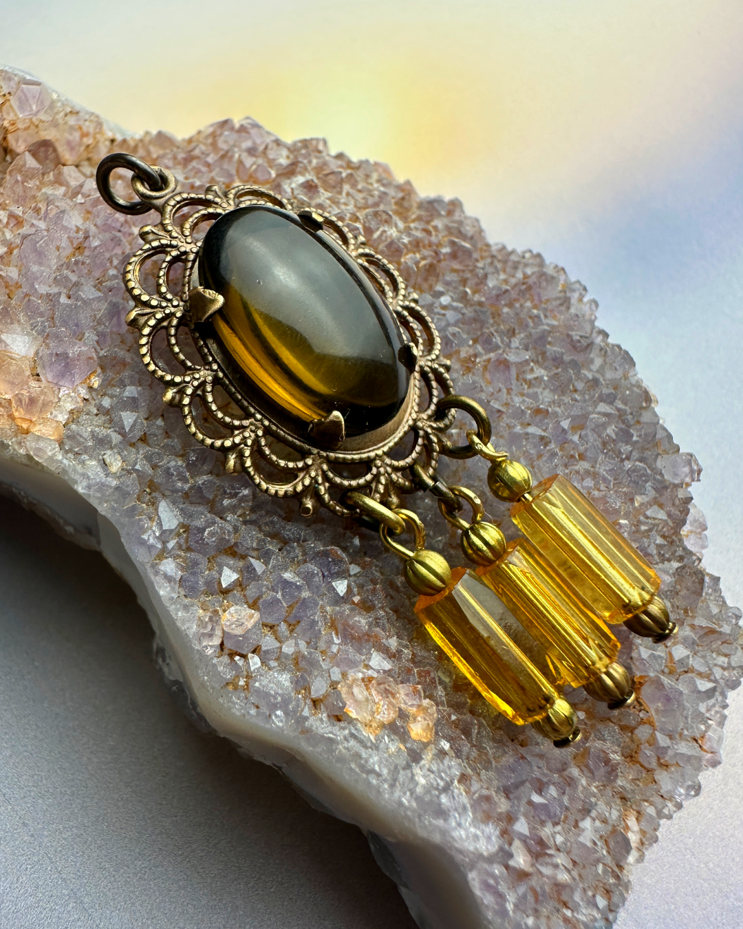 Smoky Topaz Tassel Pendant Kit